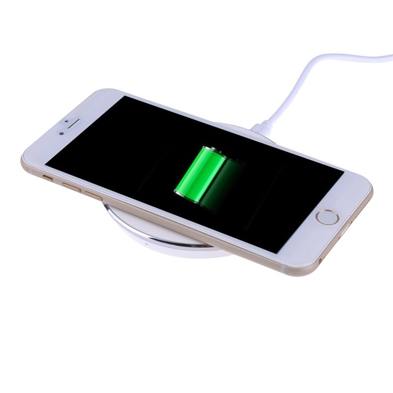 Kjøpe Trådlös Qi-laddare med rund laddplatta, Vit npå Te